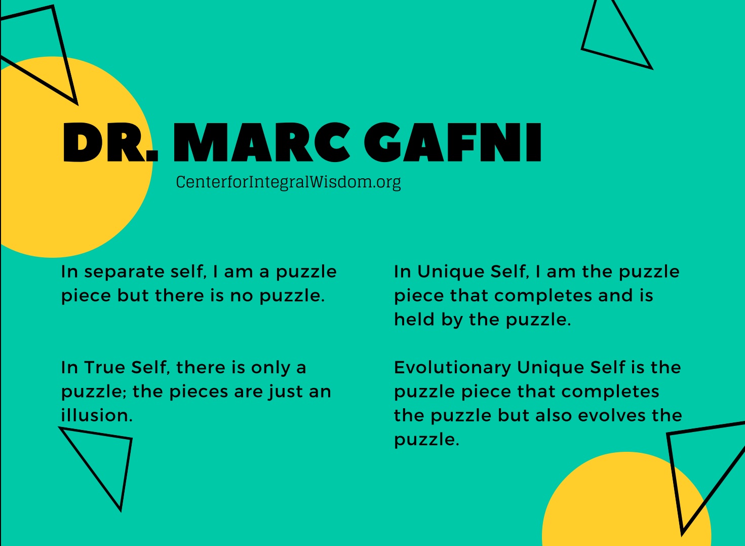 In separate self I am a puzzle piece – Center for World Philosophy ...